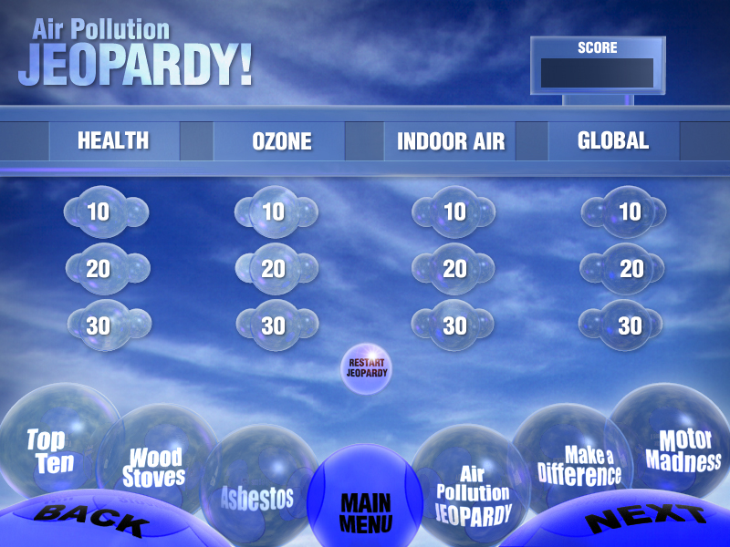 Air Pollution Jeopardy – Cliff Schinkel Design